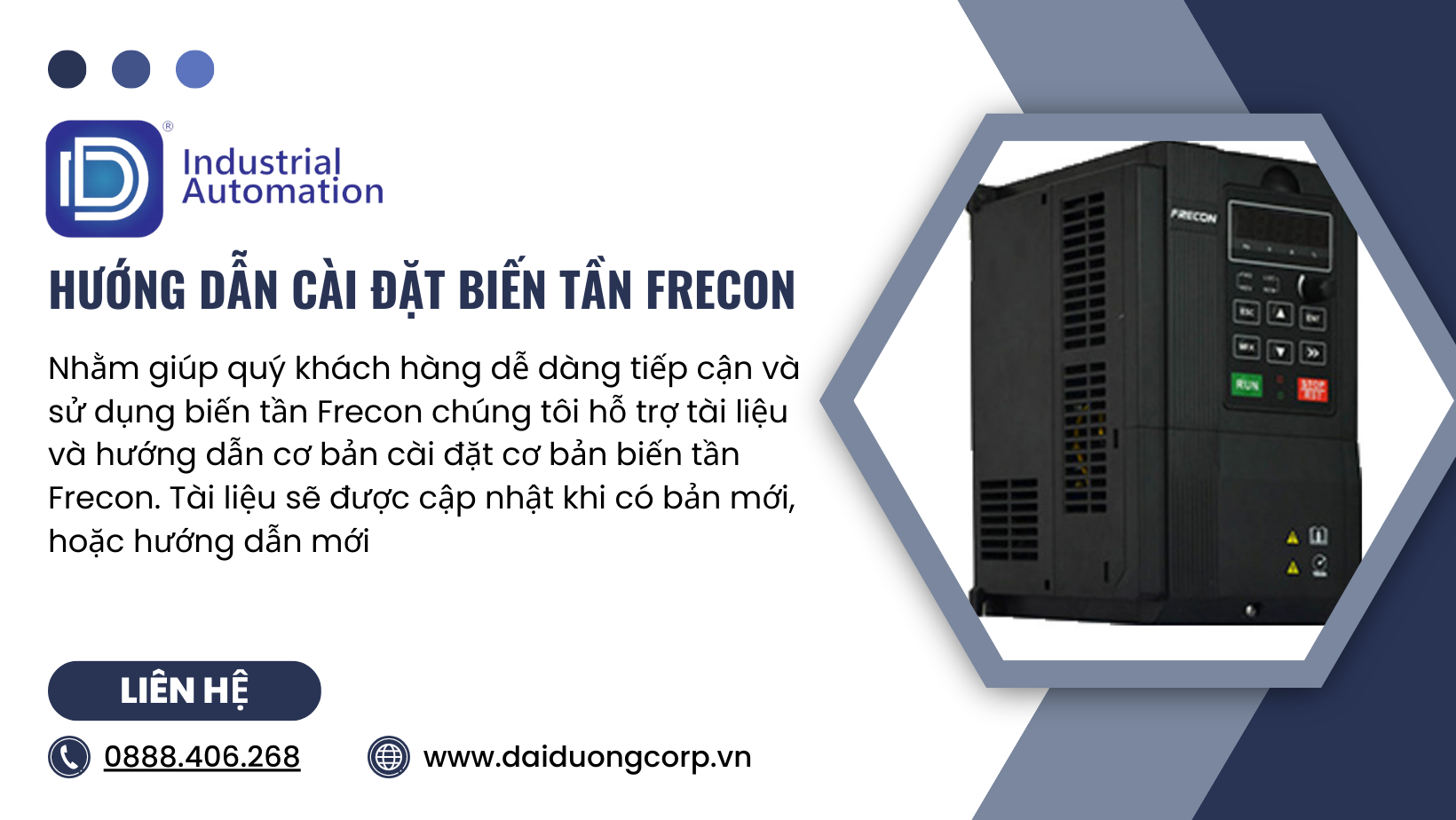 HƯỚNG DẪN CÀI ĐẶT BIẾN TẦN FRECON